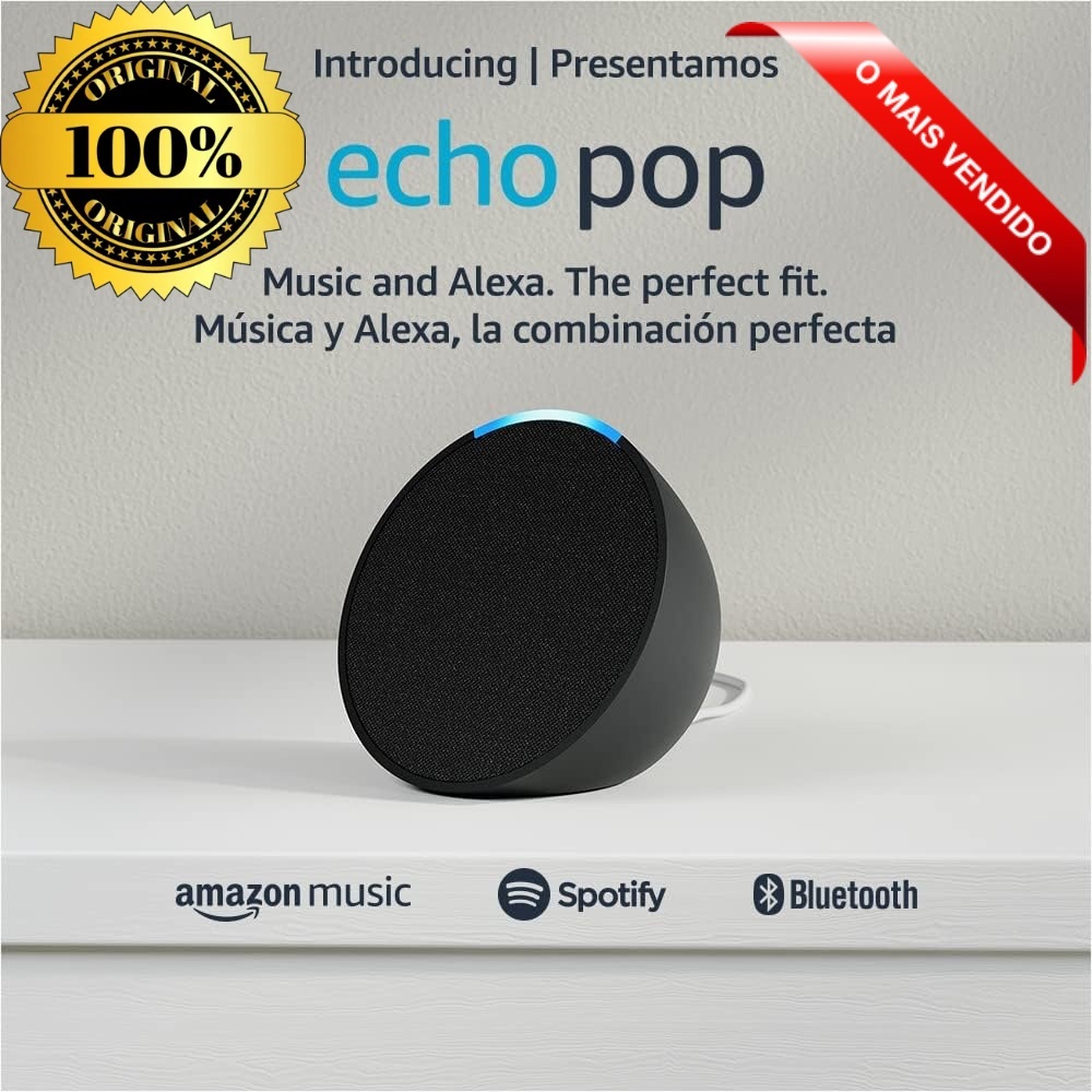 Amazon Echo Pop Com Assistente Virtual Alexa | Shopee Brasil