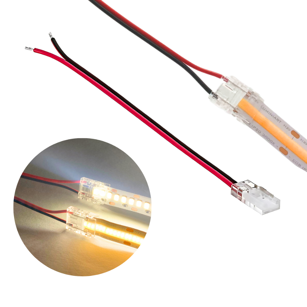 Kit 5x Conectores para Fita Led 8mm Rabicho Terminal Emenda Fácil Sem ...