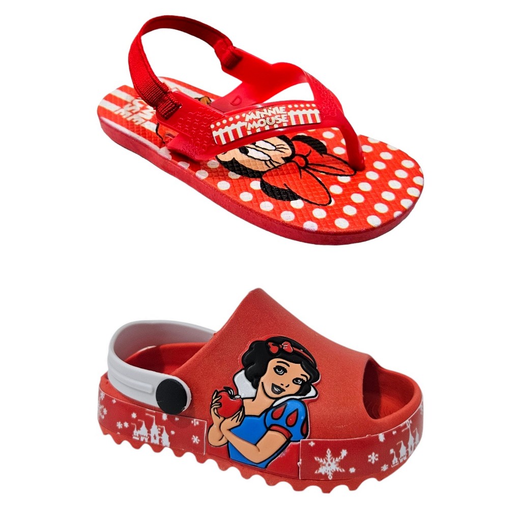 Kit 2 Pares Chinelo Baby Feminino Elástico Atrás + Babuche Baby RK ...