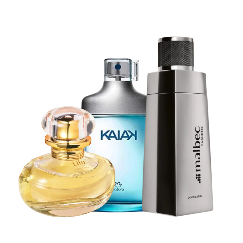 Kit Casal Lily + Malbec Magnetic + Kaiak - Sedutor 100ml cada | Shopee ...