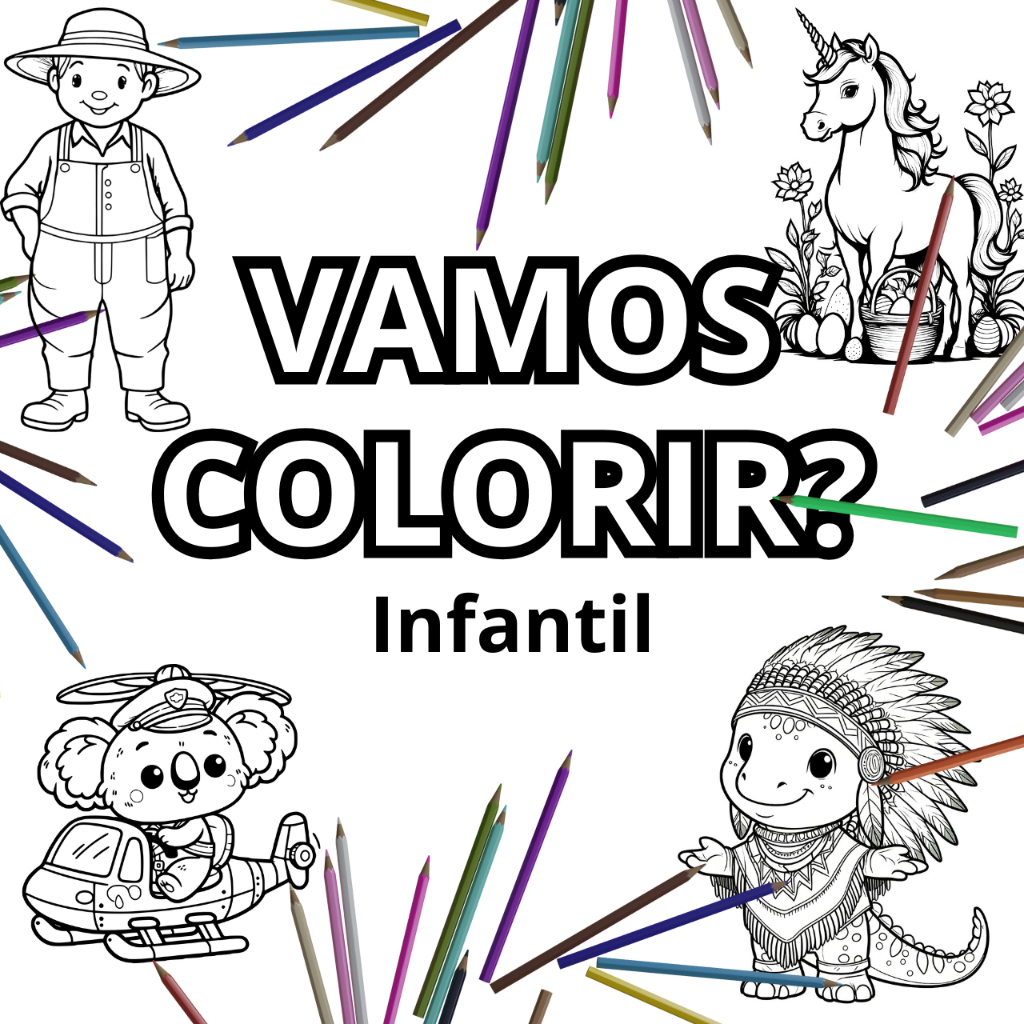100 Desenhos para colorir A4 | Shopee Brasil