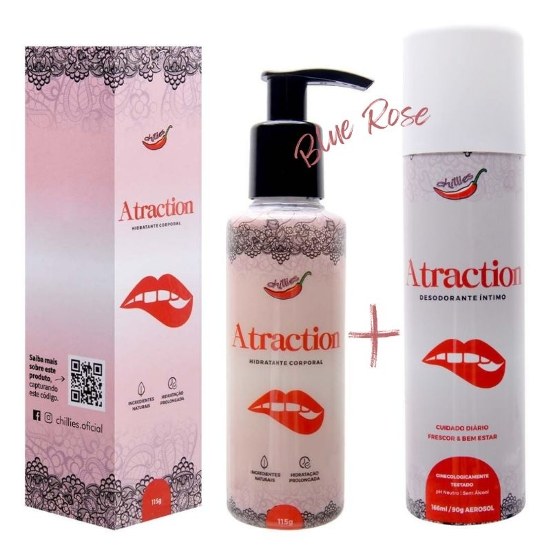 KIT Atraction Creme Hidratante Corporal 115G + Desodorante Intimo Aerosol Jato Seco 90G | Shopee ...