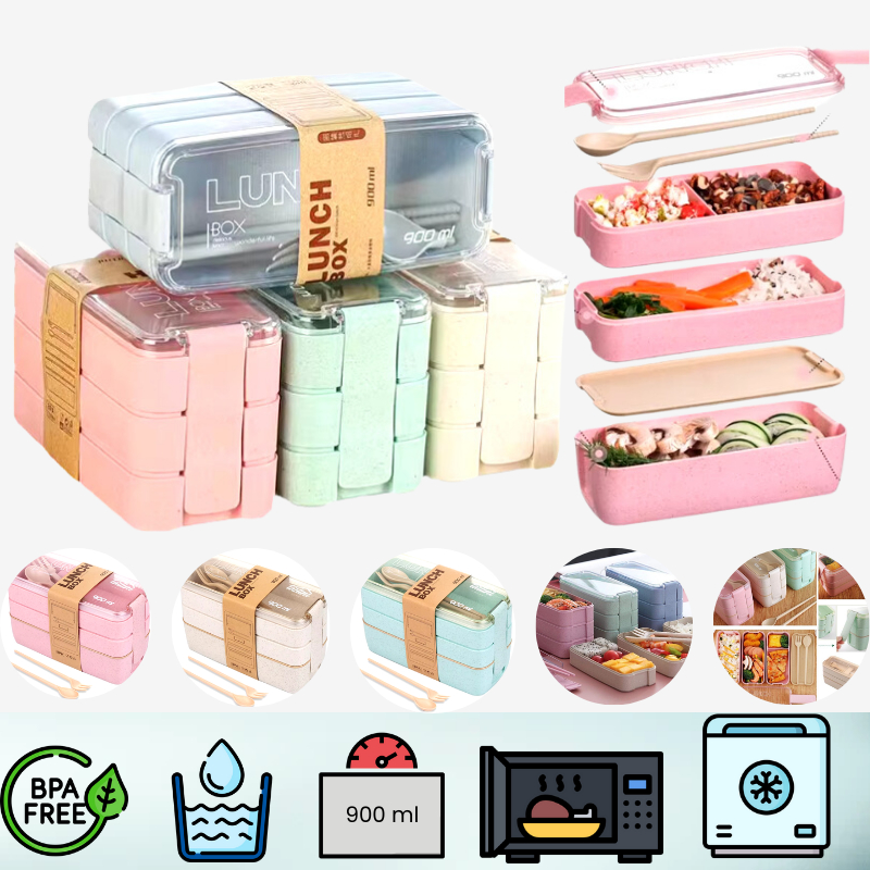 Marmita Original Lunch box Yakada Com 3 compartimentos e Divisória ...
