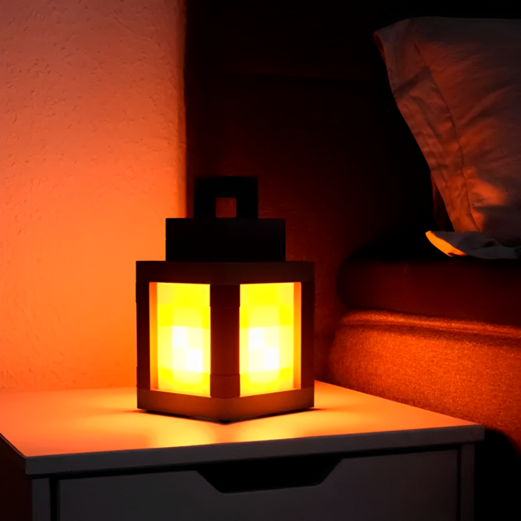 Luminária Abajur Minecraft Lampião Decorativo Gamer Presente para Filho ...