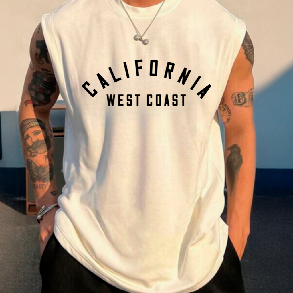 Camiseta Regata Oversized Masculina California West Coast Academia - Faz a Boa!