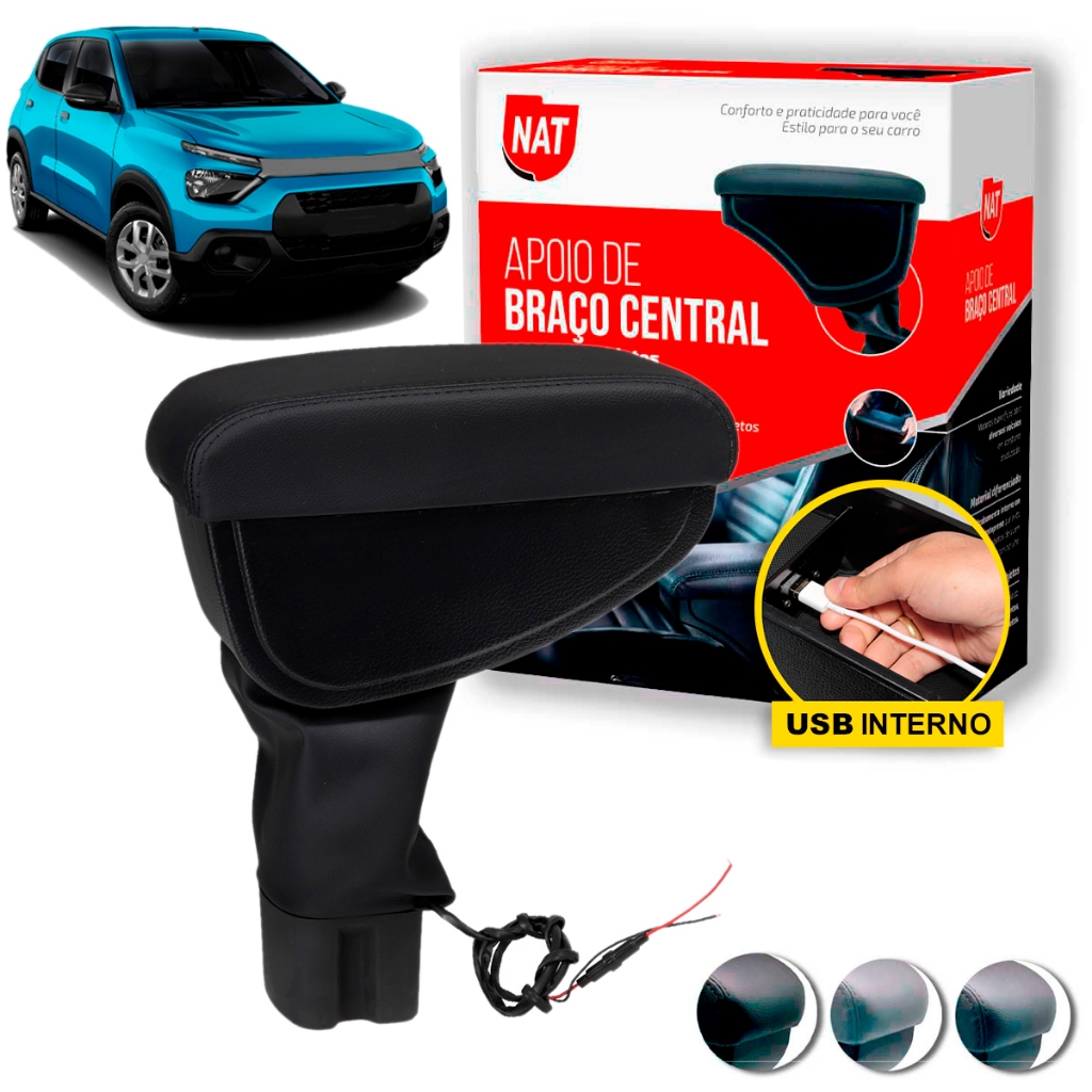 Apoio de Braço C3 2023 Até 2024 C/ USB. | Shopee Brasil