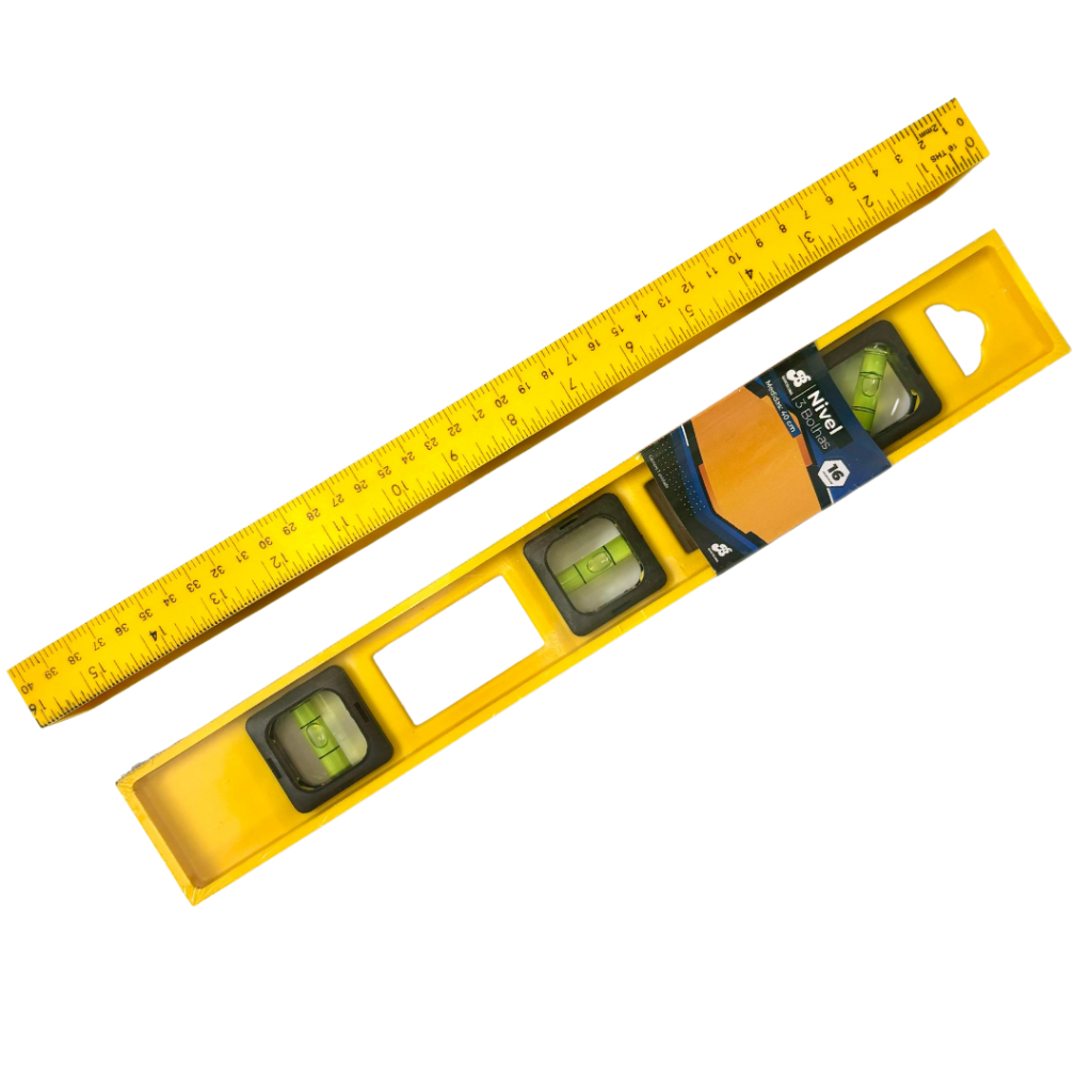 Prumo de Mão 3 Bolhas Profissional, Nível de Obra 3 Bolhas, Nível de ...