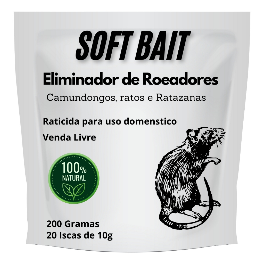 Veneno de Rato Soft Bait Roeadores em Geral 200 Gramas | Shopee Brasil