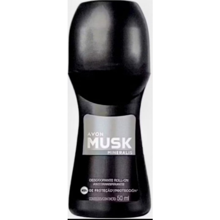 Antitranspirante Roll-on Musk Minerals Avon 50 ML | Shopee Brasil