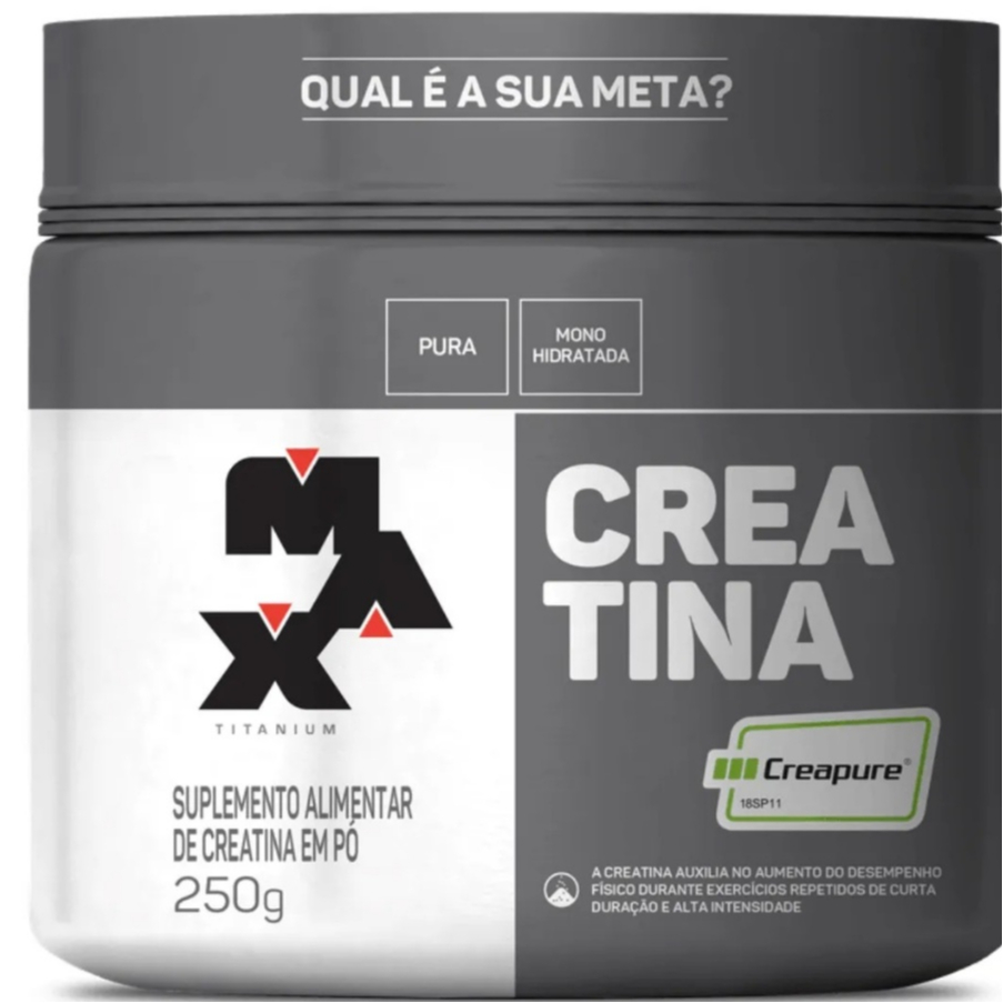 CREATINA CREAPURE 250 GRAMAS MAX TITANIUM - Selo Creapure de Qualidade ...