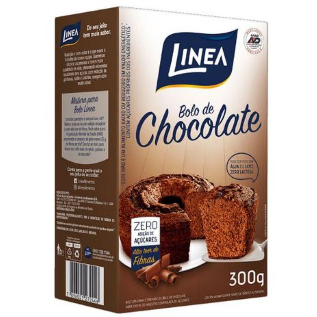 LINEA KIT 2 MIST BOLO 300G CHOCOLATE | Shopee Brasil