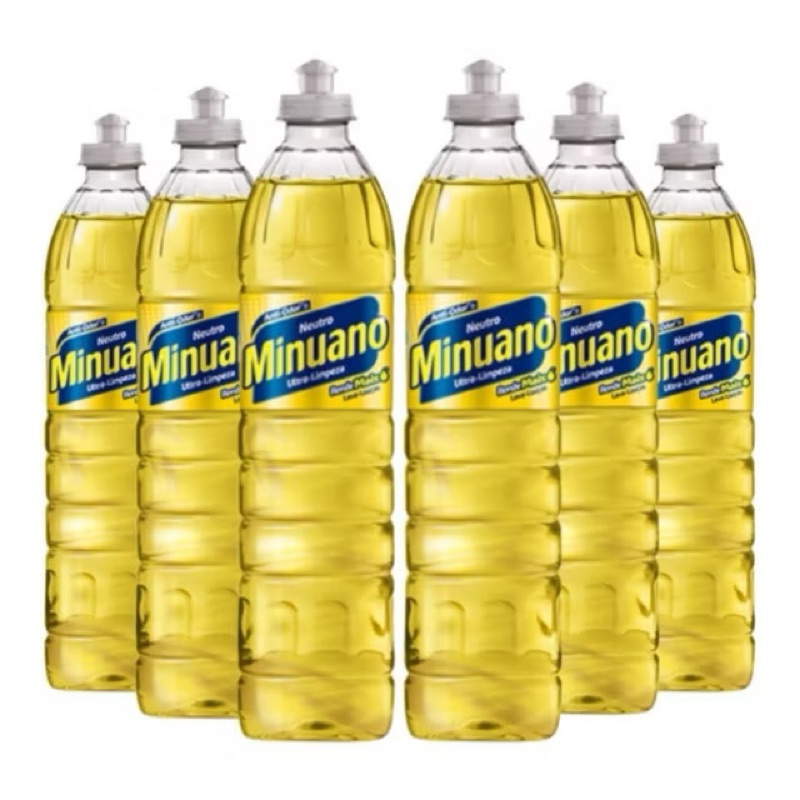 Kit com 10 Detergente Lava Louças Minuano 500ml | Shopee Brasil