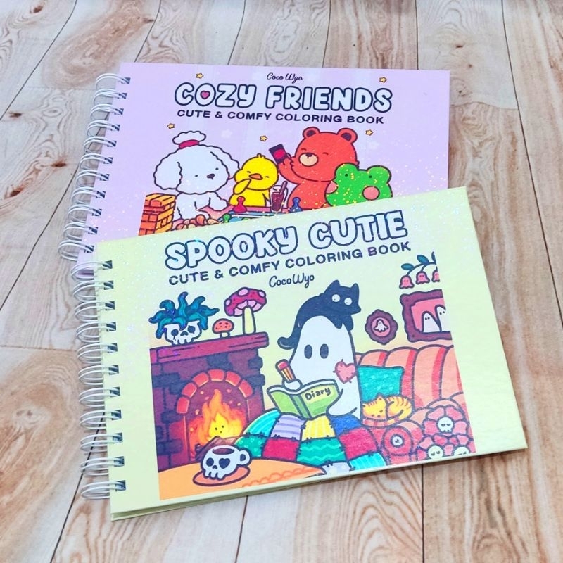 Livro de Colorir Impresso Spooky Cutie e Cozy Friends | Tamanho A5 ...