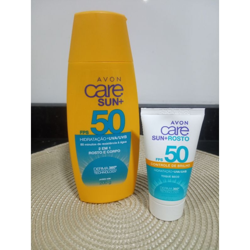 Kit Protetor Solar FPS 50 Avon Corpo e Rosto 120g/ 200g | Shopee Brasil
