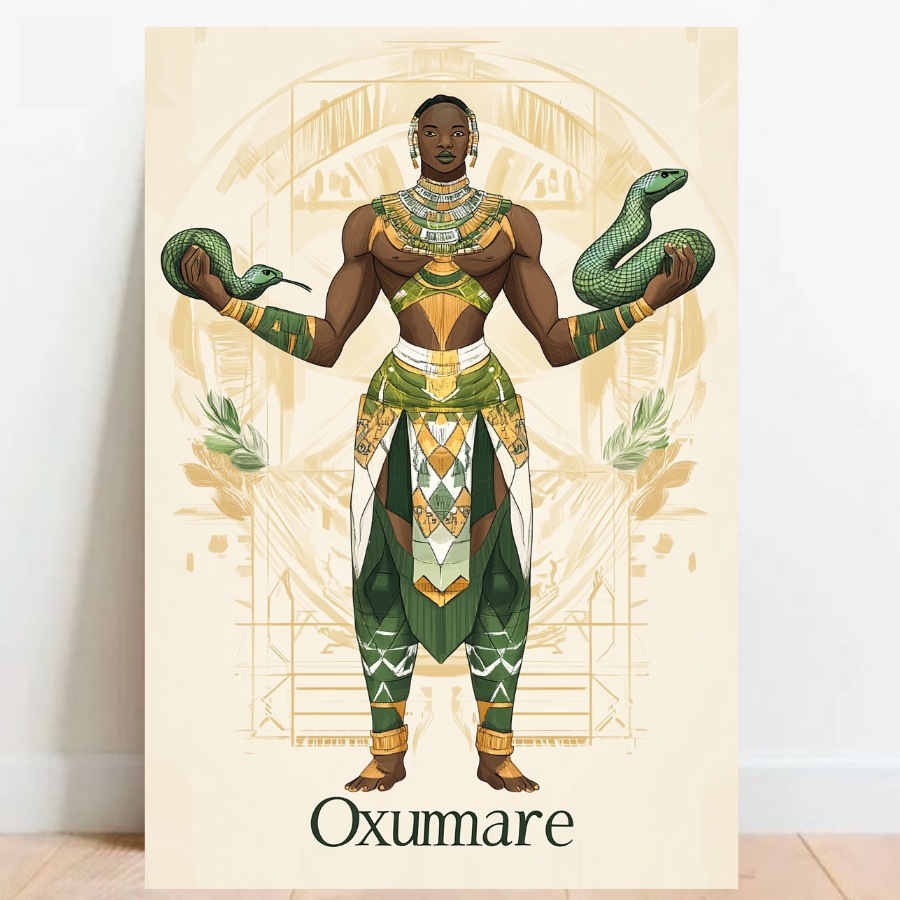 Quadro Placa decorativa Oxumare Orixá Umbanda Candomblé Decorativo ...