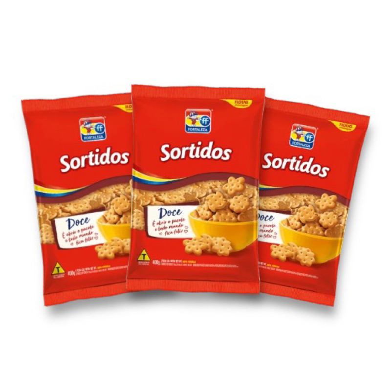 Biscoito Doce Sortidos Fortaleza 400g (12 Pacotes) | Shopee Brasil