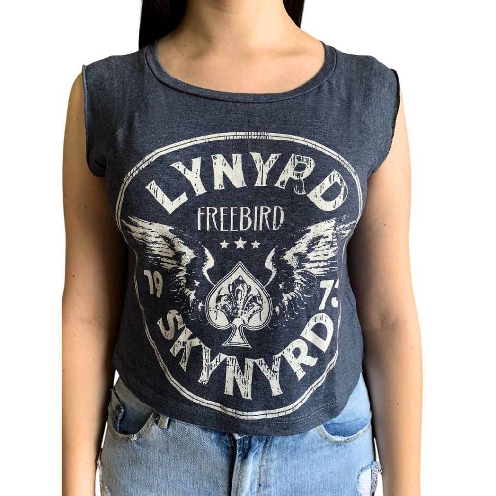 Camiseta Feminina Lynyrd Skynyrd Freebird 1973 Cropped | Shopee Brasil