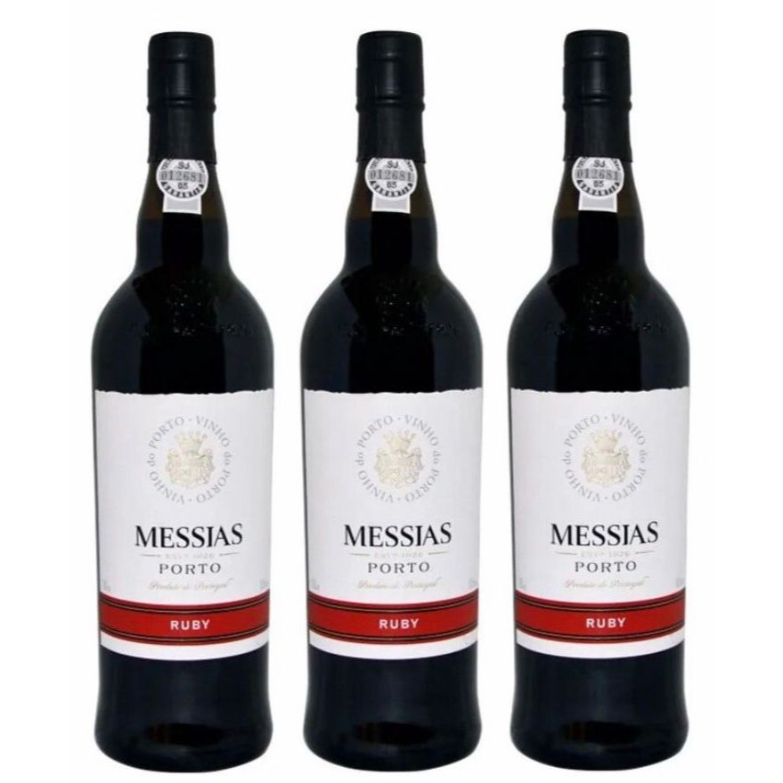 Vinho Tinto Doce Do Porto Messias Ruby 750ml Kit 3 Unds | Shopee Brasil