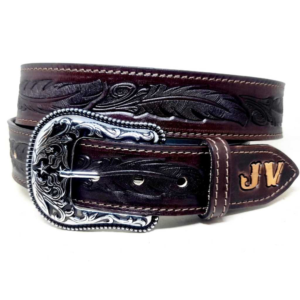 CINTO COUNTRY DE COURO PERSONALIZADO NAS PONTAS - R705-P | Shopee Brasil