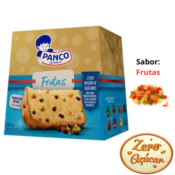 Panetone Panettone Frutas Zero Sem Adição de Açúcar 400g Natal - Panco ...