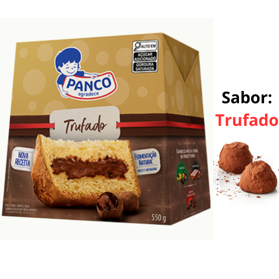 Panetone Panettone Trufado 550g Natal - Panco | Shopee Brasil