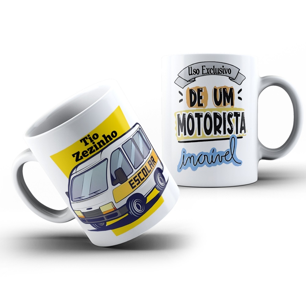 Caneca Personalizada Van Escolar Transporte Motorista | Shopee Brasil
