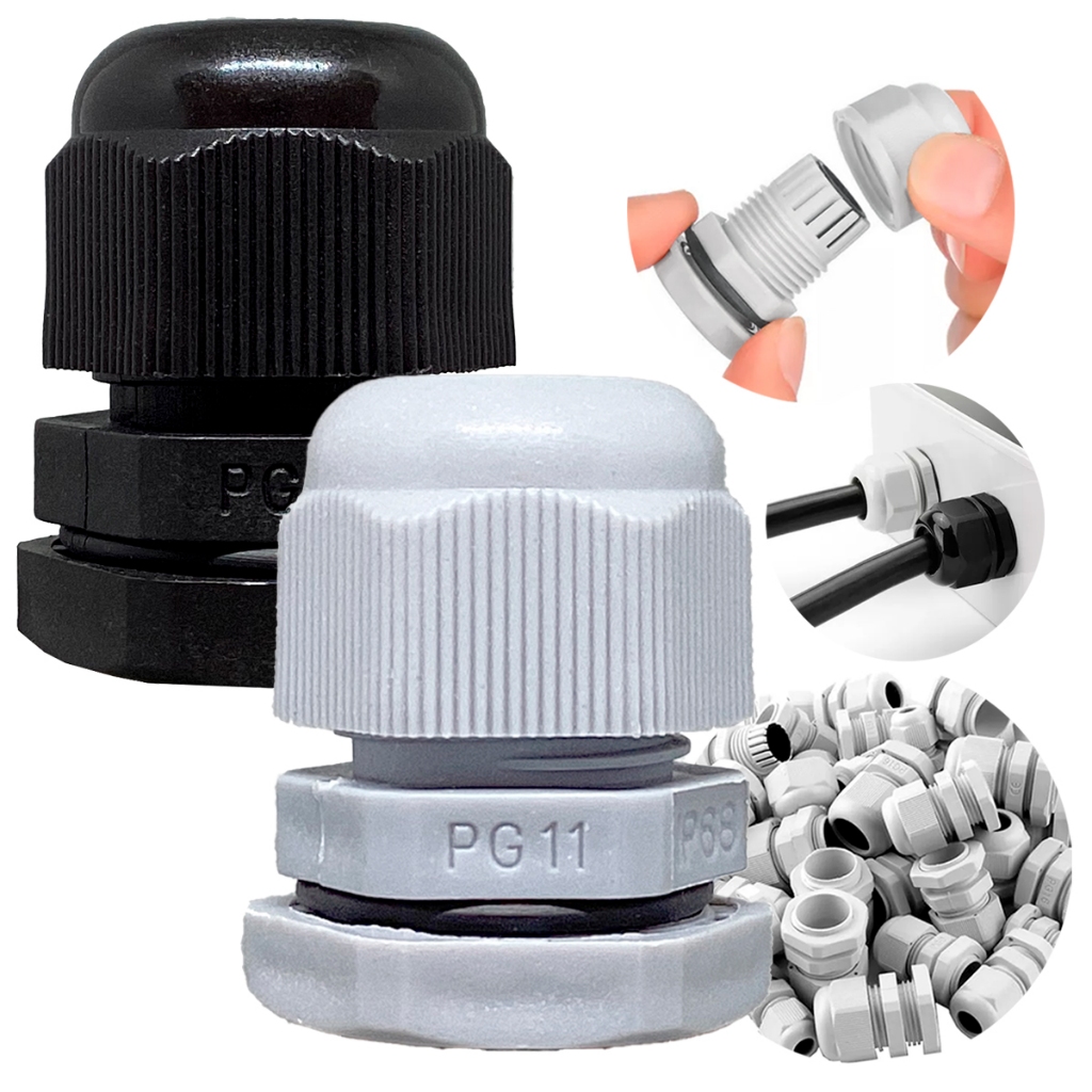Kit 10x Prensa Cabo Pg11 Para Fios Cabos com Largura entre 5mm Até 10mm ...