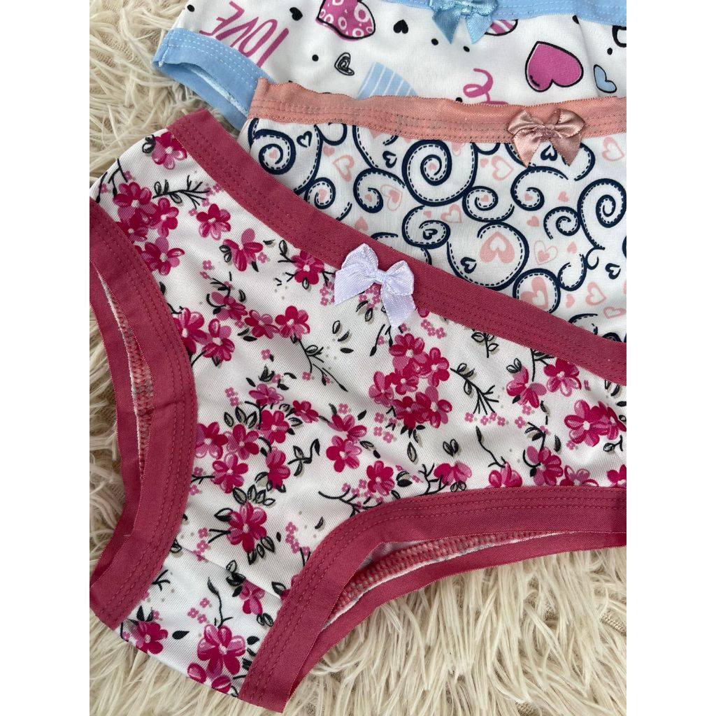 KIT 5 CALCINHAS INFANTIS CONFORTO PARA O DIA A DIA MAÍSA CORES VARIADAS ...