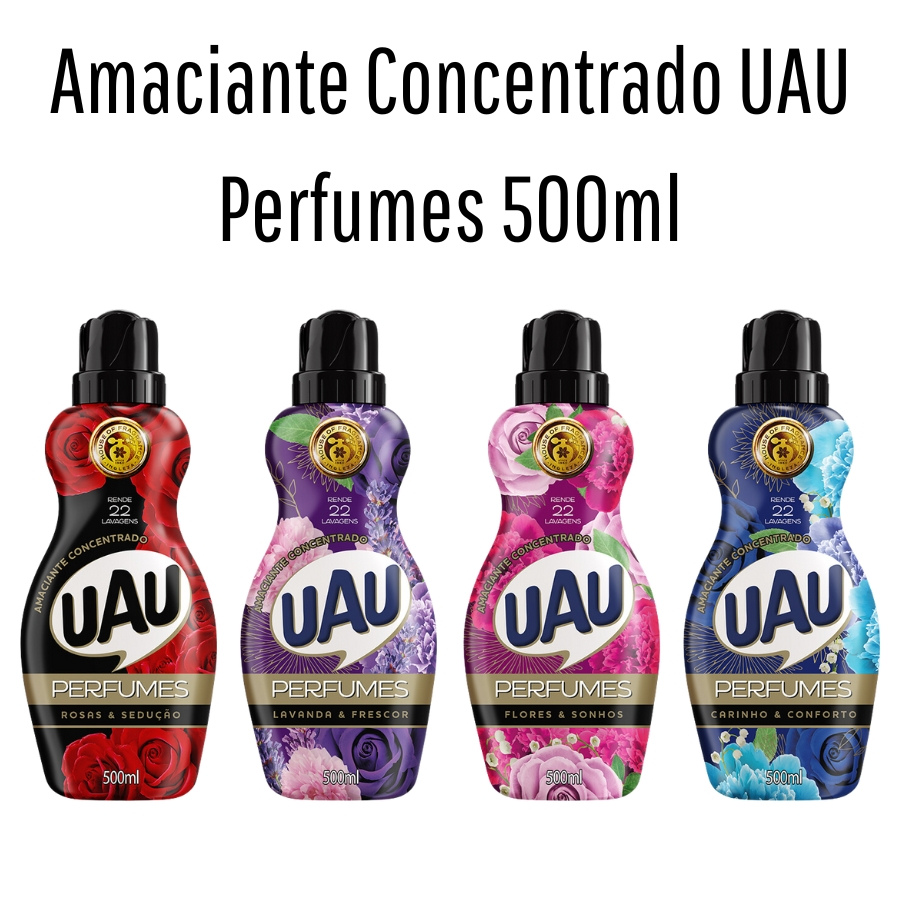 Amaciante Concentrado 500ml UAU Perfumes | Shopee Brasil