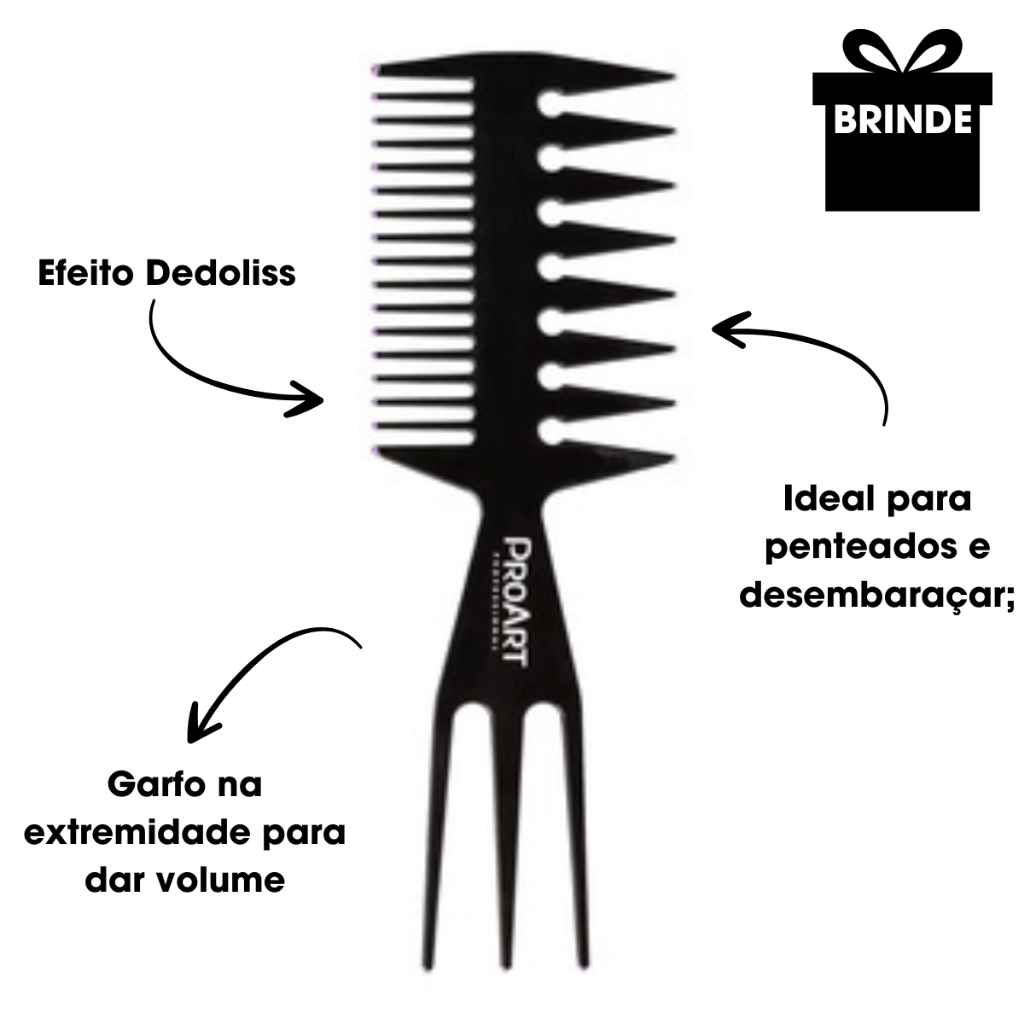Pente Triplo Extraordinário 4 em1 Profissiona Pente Garfo Desembaraça ...