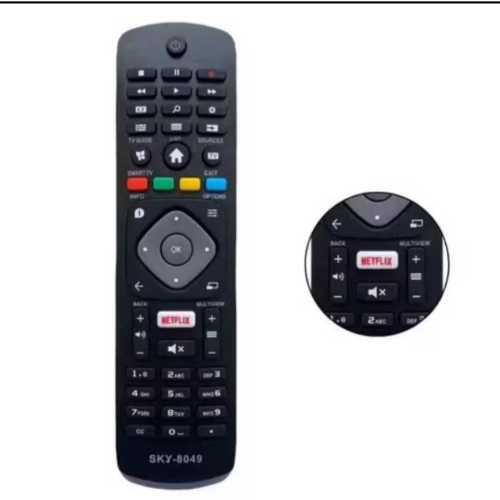 Controle Remoto sky 8049 Compatível Tv Philips | Shopee Brasil