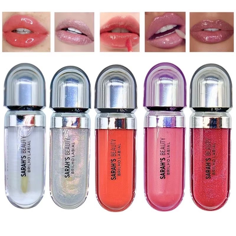 Gloss Labial Hidratante Sarah Beauty - Brilho Intenso e Volume Imediato ...