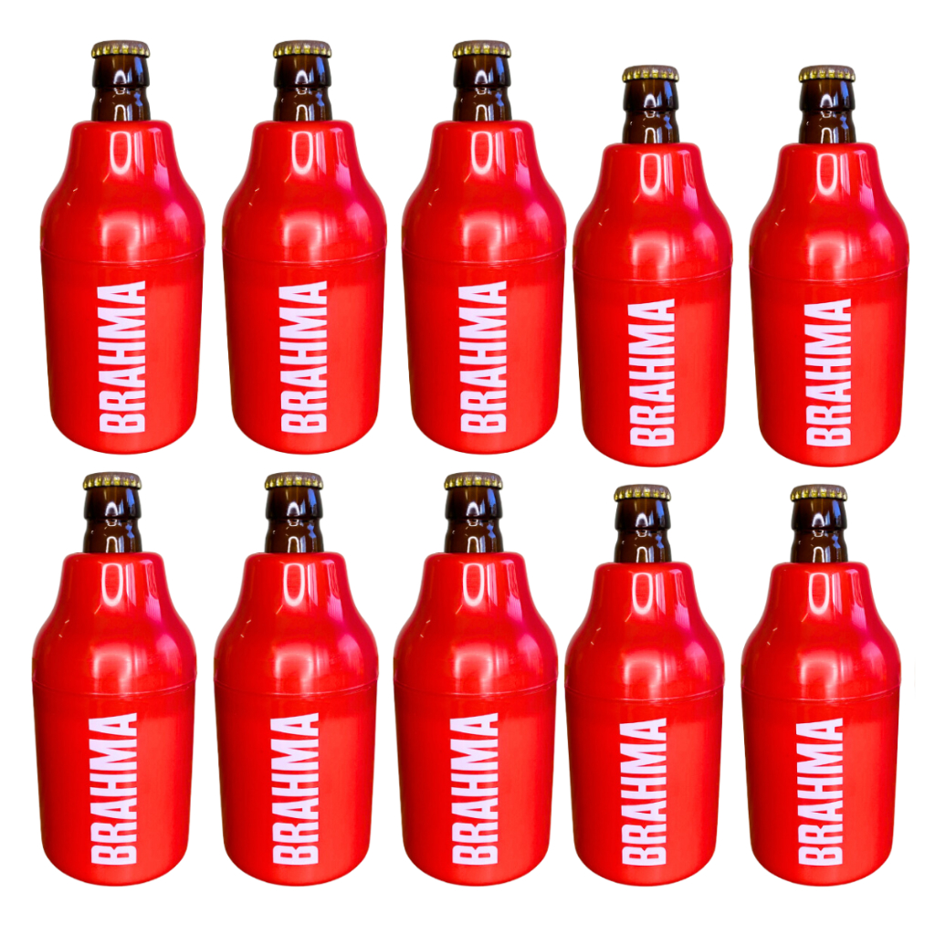 10 Porta Lata 3 em 1 Marcas Cerveja Brahma Litrinho Suporte 300ml ...