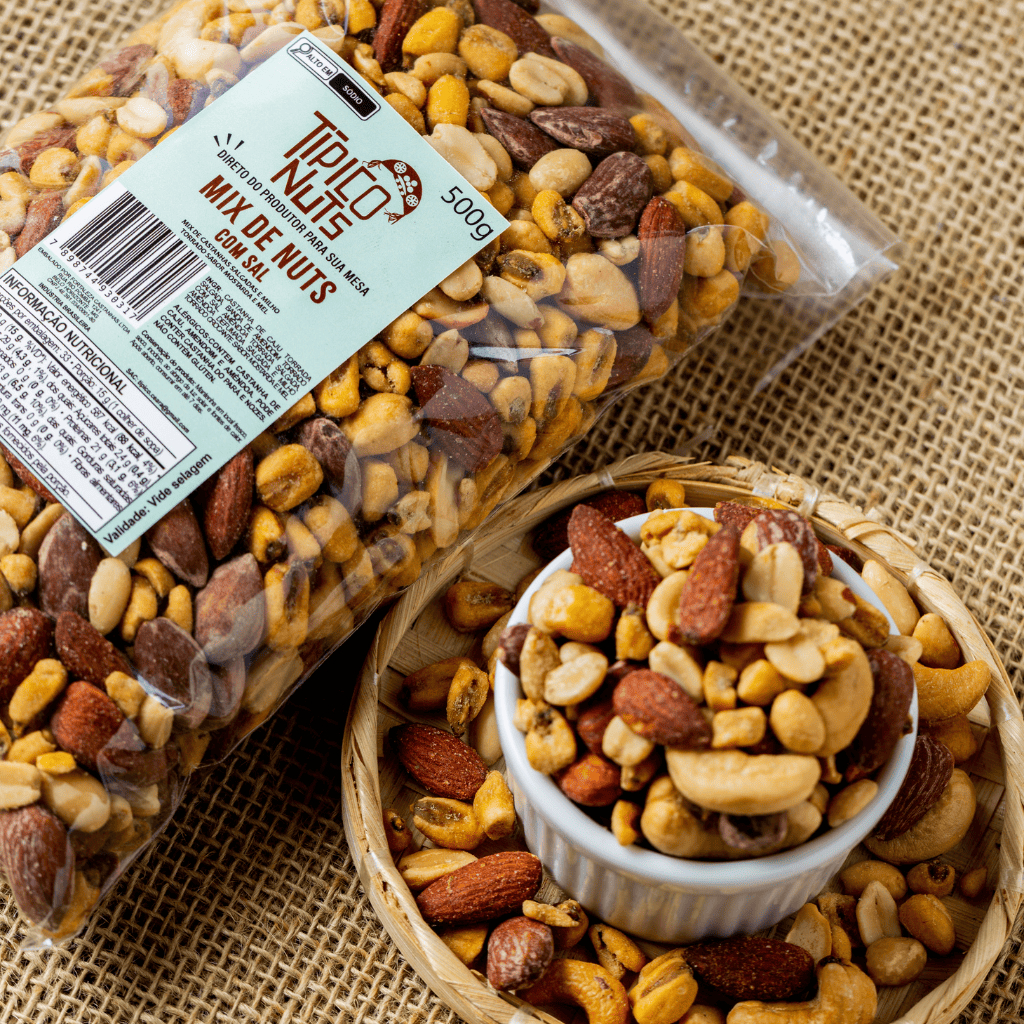 Mix de Nuts com Sal 500g - Premium Típico Ceará | Shopee Brasil