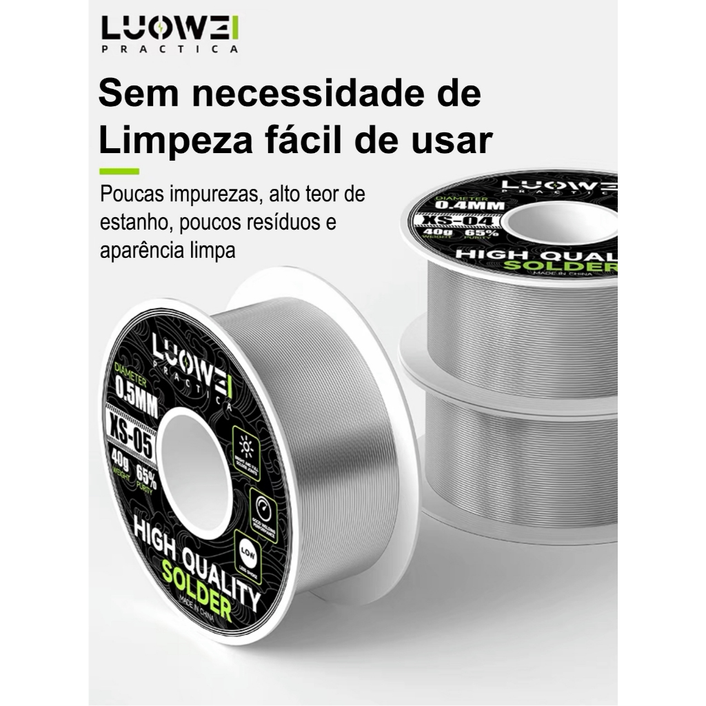 Fio De Solda De Alta Qualidade Luowei Para Soldagem | Shopee Brasil