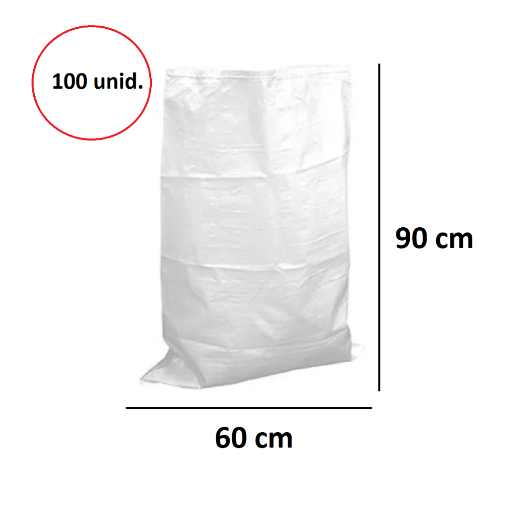 Saco De Rafia 100 Unidades Novo Virgem 90x60cm Entulho Multiuso ...