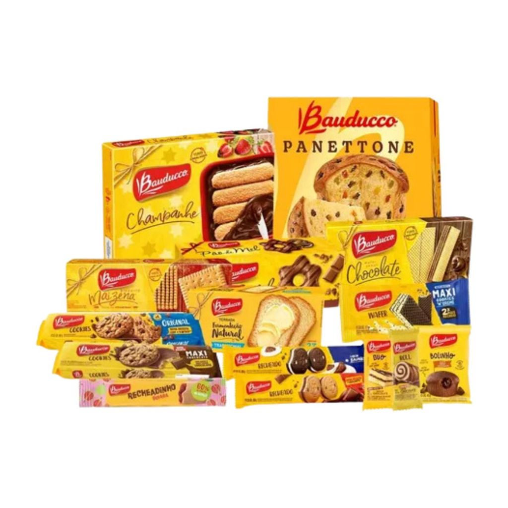 Cesta De Natal Bauducco Pequena 15 Itens Shopee Brasil
