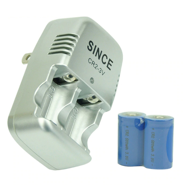 Bateria CR2 3v 800mAh recarregável 2x com Carregador | Shopee Brasil