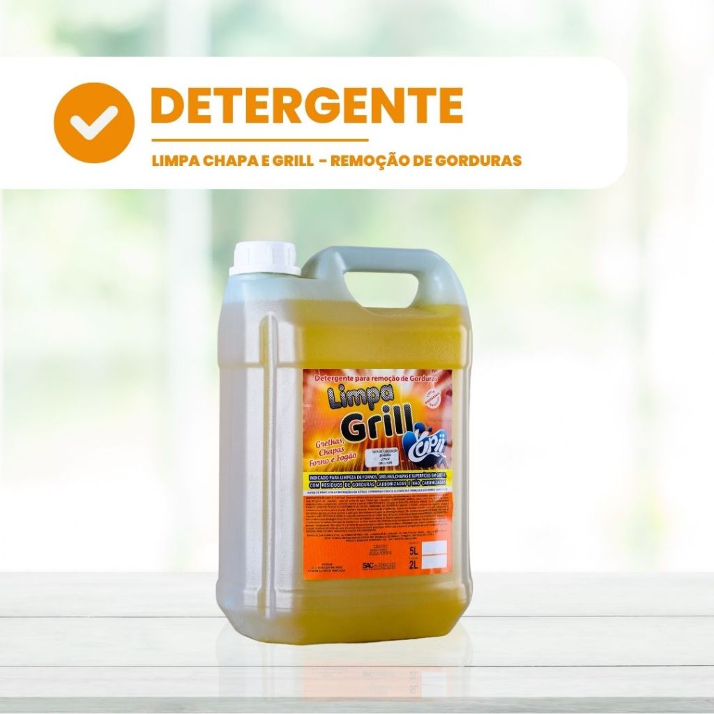 Limpa Grill Yupii 5L ou 2L - Detergente Desengordurante Potente Para ...