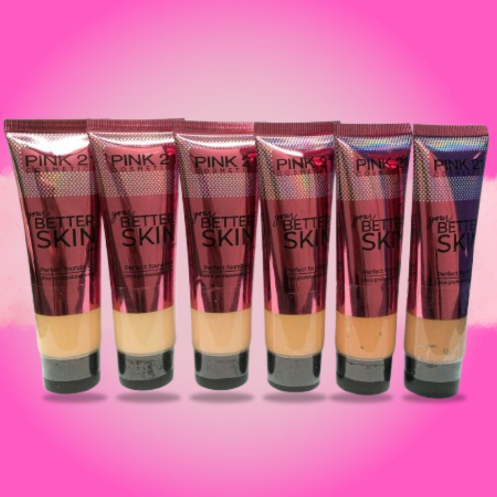Base Facial Better Skin PINK 21 COSMÉTICOS | Shopee Brasil