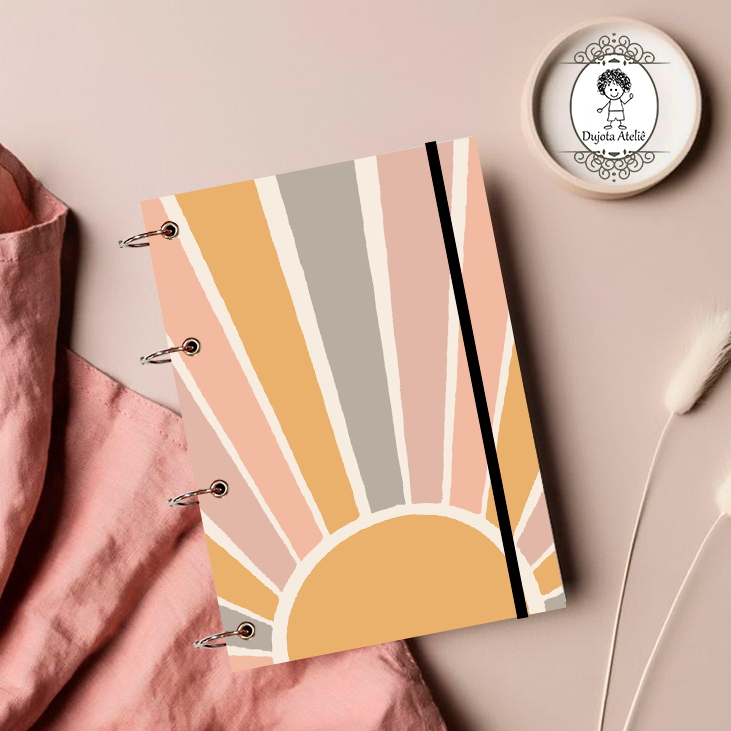 Caderno Argolado Solar (Escolha tamanho e tipo de folhas) | Shopee Brasil