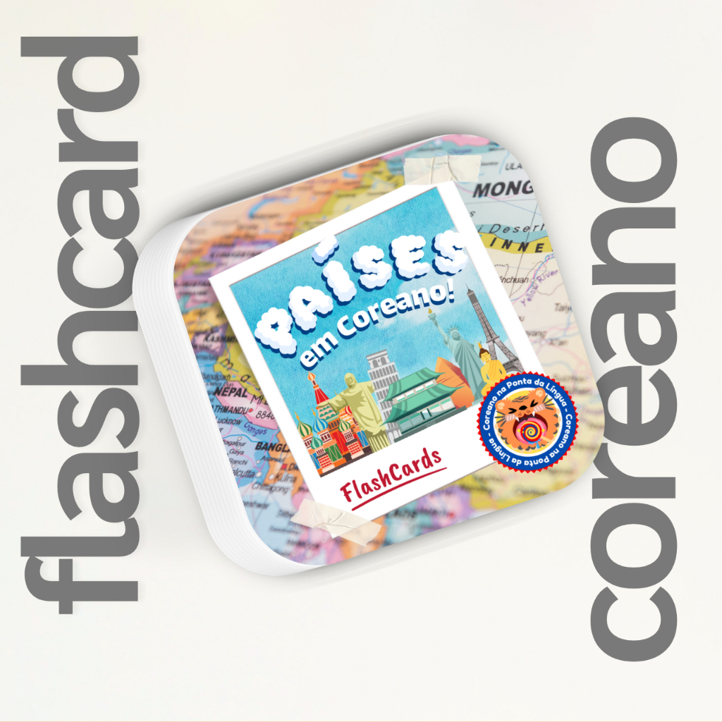 Palavras em Coreano - Flashcards Países | Shopee Brasil