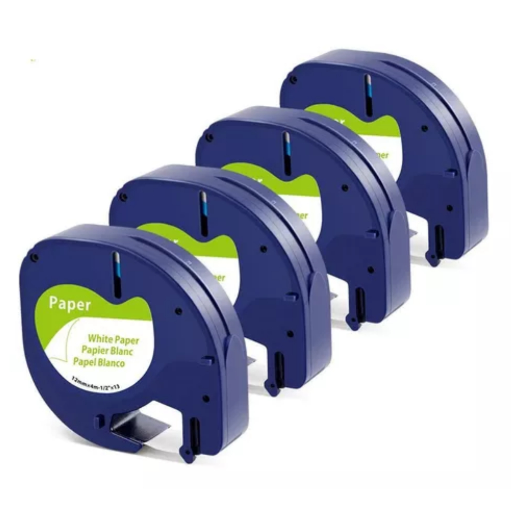 Fita Rotuladora Dymo Letratag 91200t 10697 Branca 12mm - Kit 4 Unidades | Shopee Brasil