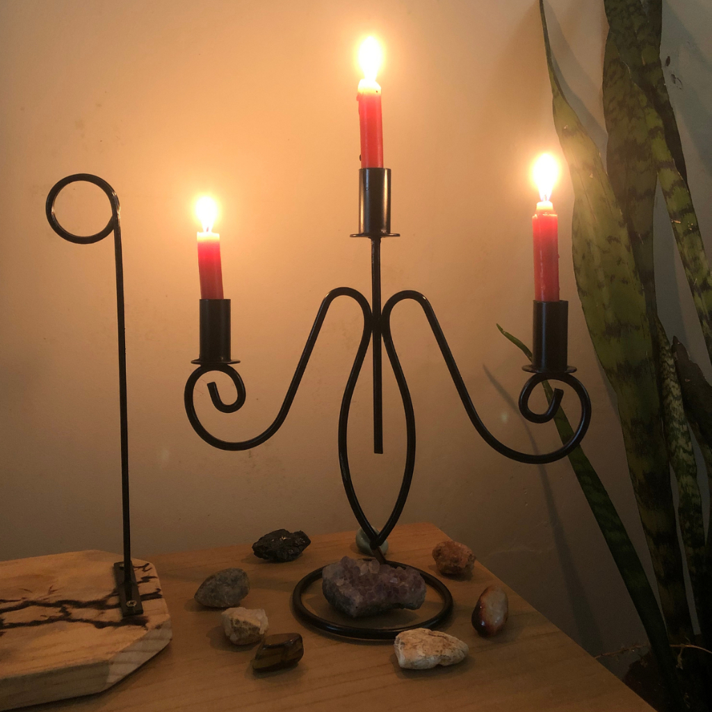 Kit Atacado 10 Unidades Castiçal Candelabro Porta Vela Ferro Mesa ...