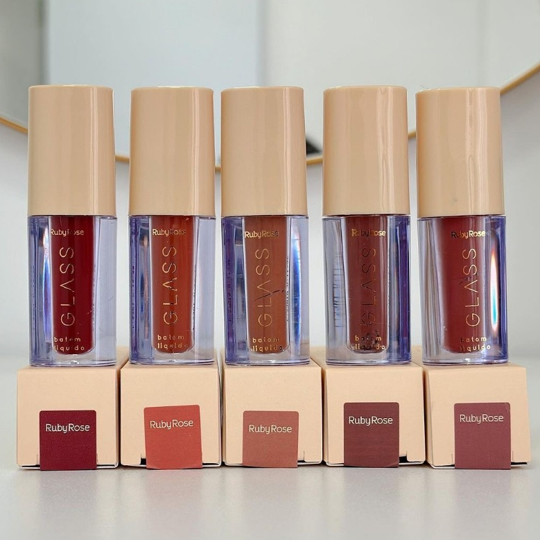 Gloss laqueado efeito espelhado linha Glass by Ruby Rose | Shopee Brasil