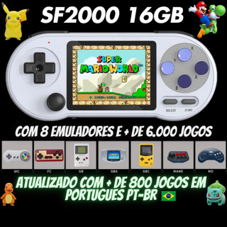 Videogame Portatil Datafrog SF2000 16gb Emulador de Super Nintendo Mega ...