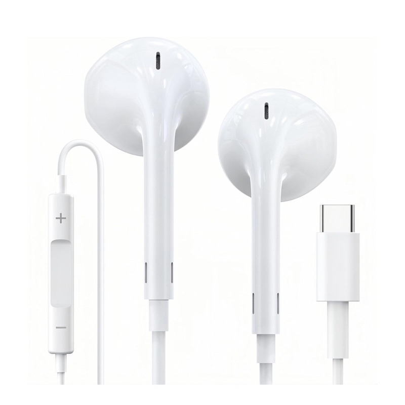 Fones de ouvido USB C com fio para iPhone , iPad Pro, fones de ouvido ...