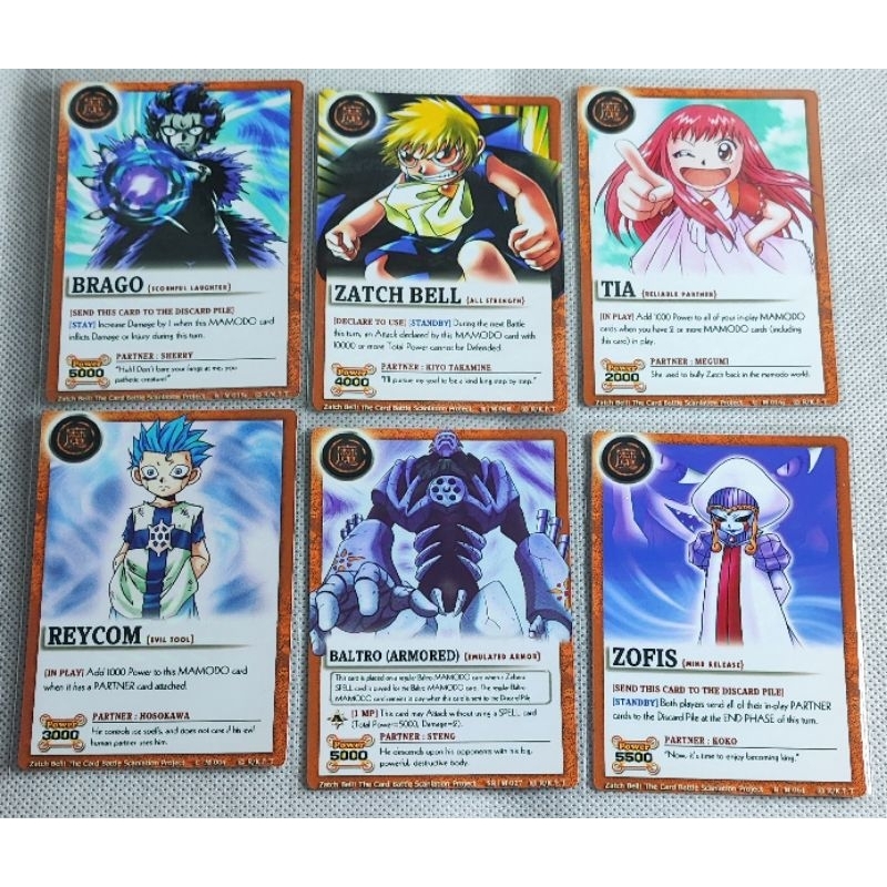 Escolha até 20 Cartas de Zatch Bell The Card Battle Card Game | Shopee ...