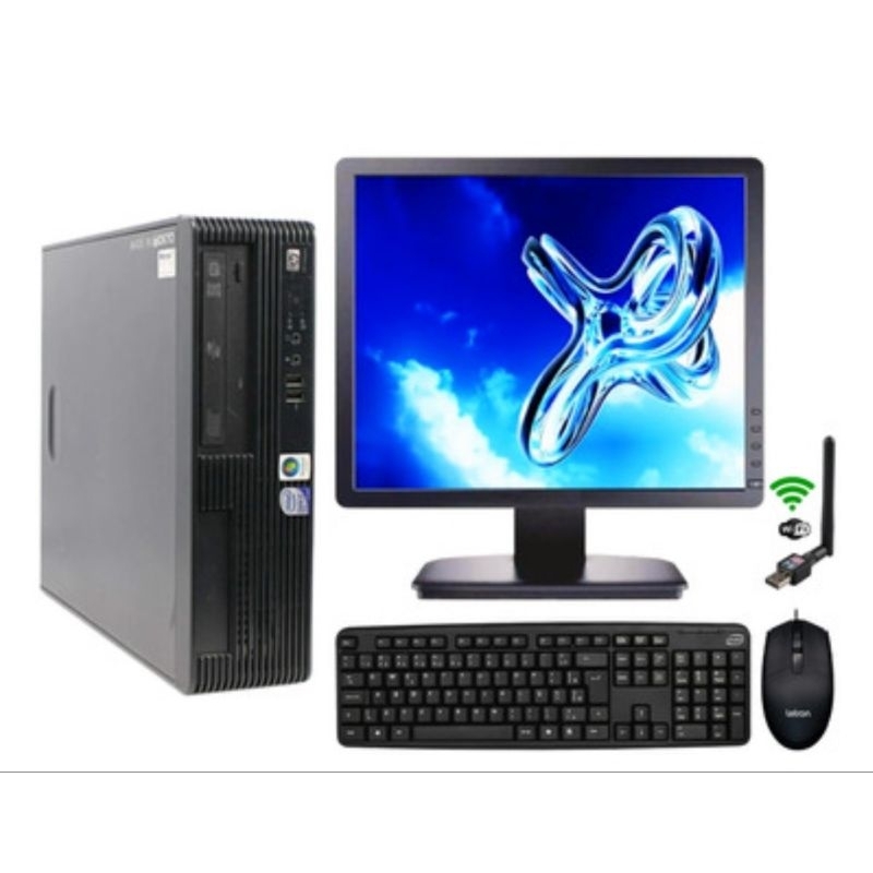 Kit Pc Computador cpu Hp Compaq Dual Core Memoria 4gb Hd160gb Wi-fi ...