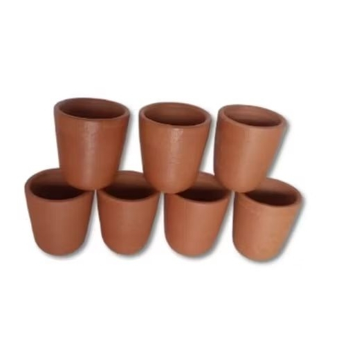 Jogo com 8 Copos de Barro Artesanal Para Moringa Filtro Agua Fresca 280 ...